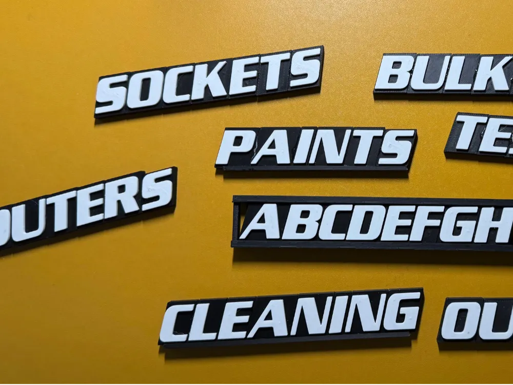 Magnetic Label Letters - Free 3D Print Model - MakerWorld