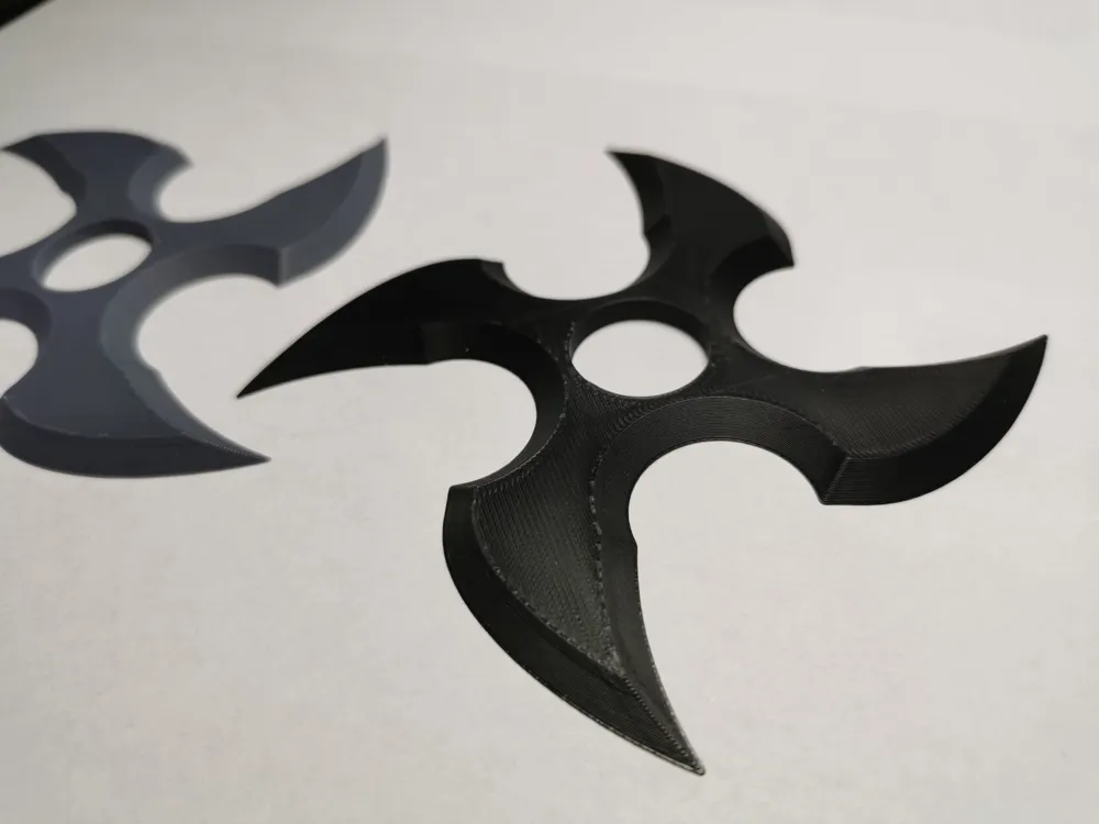 4 Blade Curved Ninja Star Shuriken Display Model - Free 3D Print Model ...