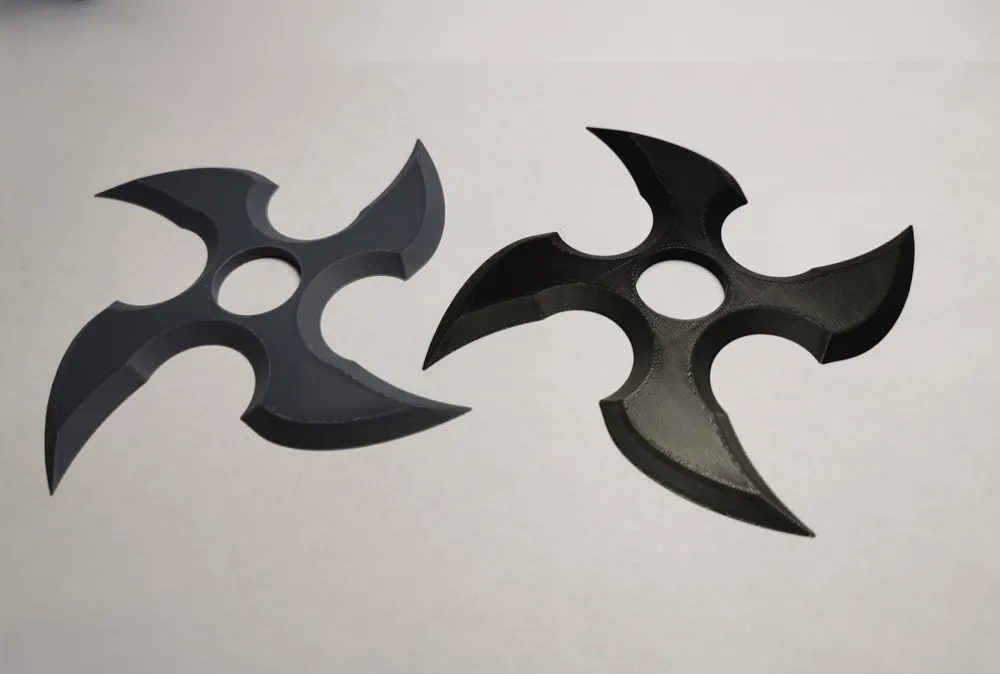 4 Blade Curved Ninja Star Shuriken Display Model - Free 3D Print Model ...