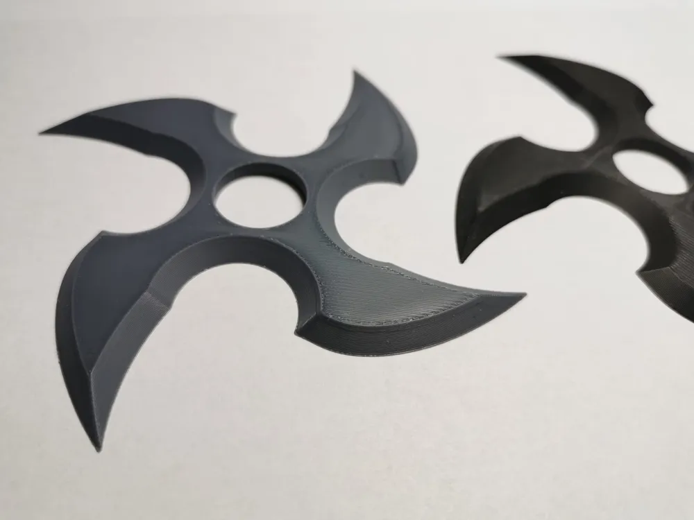 4 Blade Curved Ninja Star Shuriken Display Model - Free 3D Print Model ...