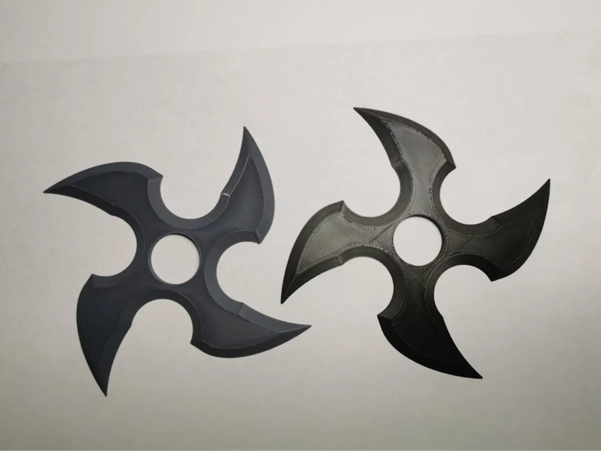 4 Blade Curved Ninja Star Shuriken Display Model - Free 3D Print Model ...