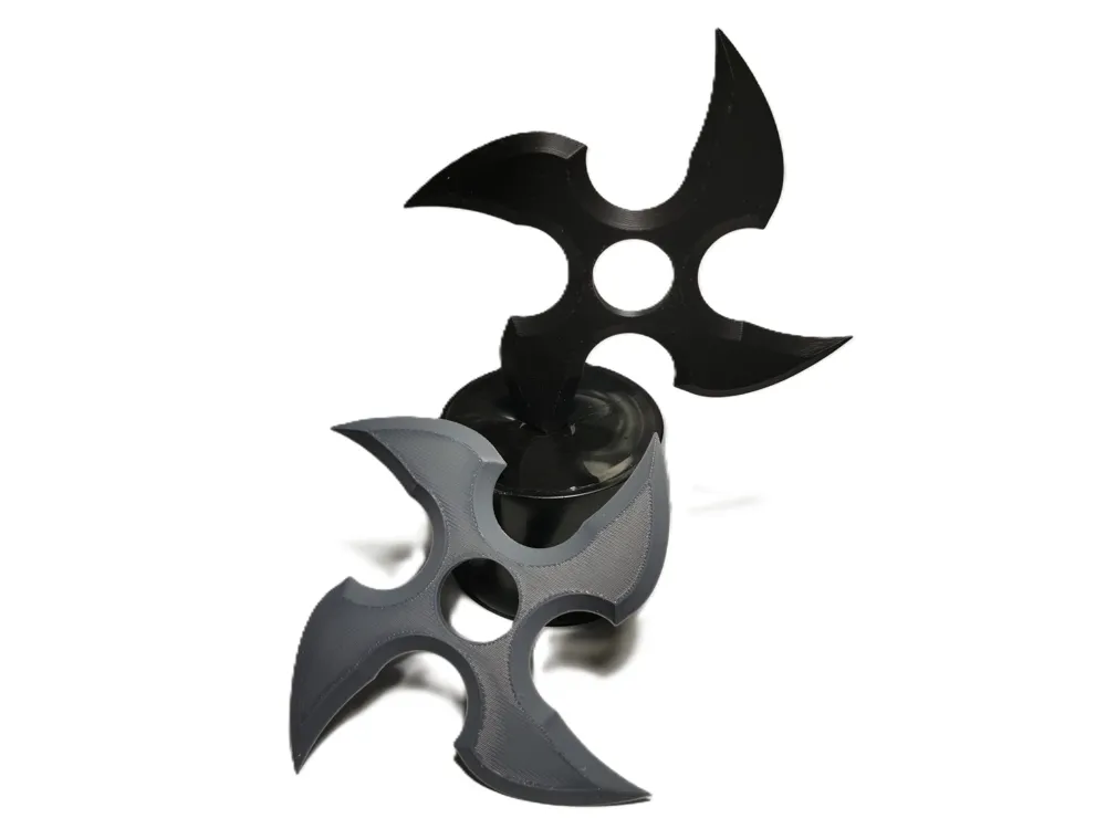 4 Blade Curved Ninja Star Shuriken Display Model - Free 3D Print Model ...