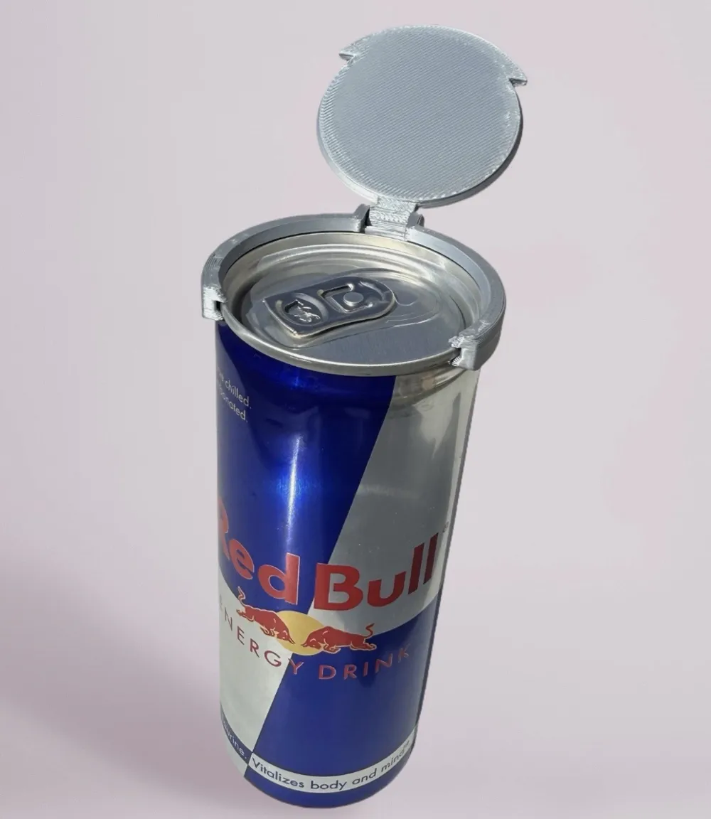 Red Bull Energy can lid cover - Free 3D Print Model - MakerWorld