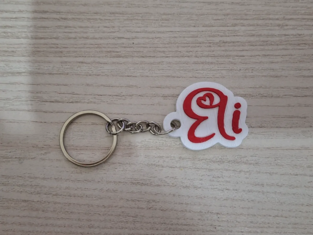 Keychain Love stile - Letter E - Name Tag - Free 3D Print Model ...