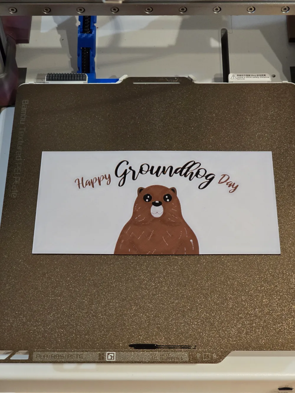 Happy Groundhog Day Hueforge by cow - MakerWorld