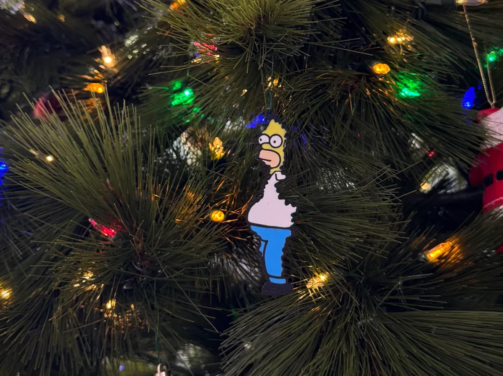 Homer Simpson in the Bush Christmas Tree Ornament Remixed by Shane ...