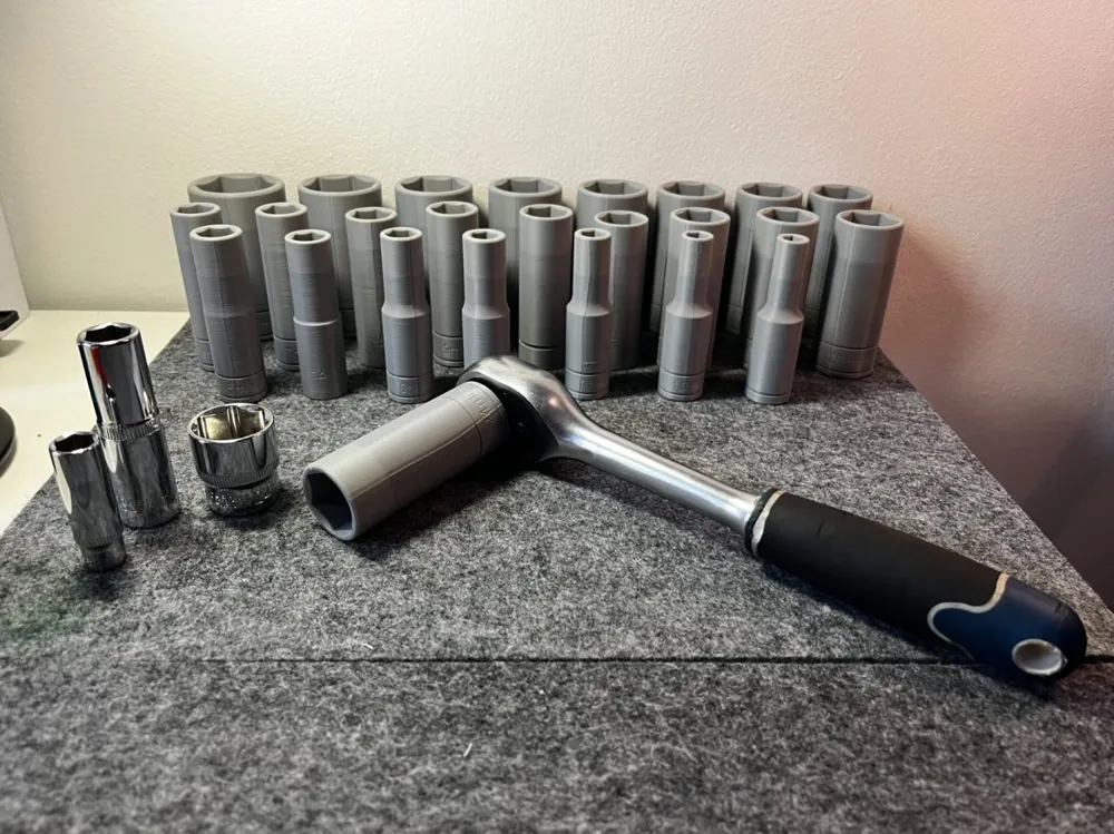 3D Printed Socket Set – 1/2" Drive (9–36 mm) by 3dtiskCech MakerWorld ...