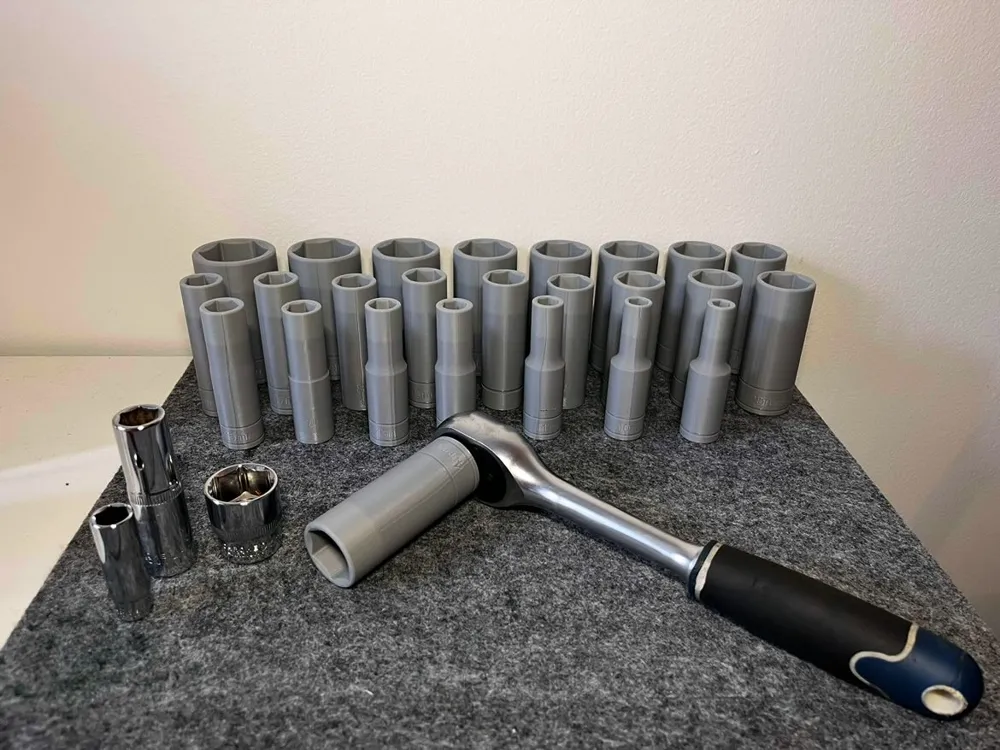 3D Printed Socket Set – 1/2" Drive (9–36 mm) by 3dtiskCech MakerWorld ...