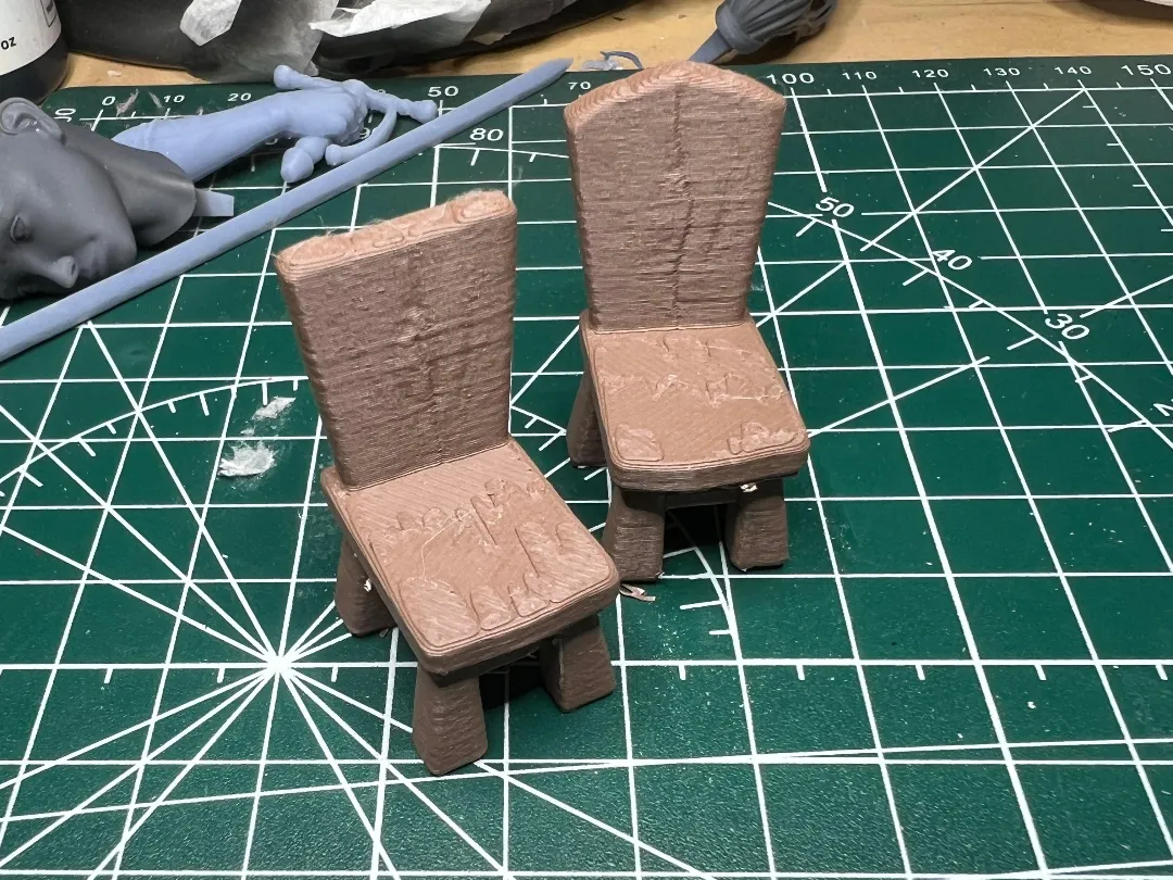 Fantasy Chairs for DnD Miniatures - Free 3D Print Model - MakerWorld