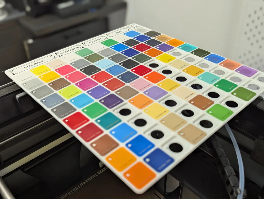 (Parametric) Filament Swatches Display Board by Marc Elbichon ...