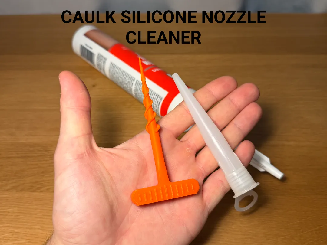Caulk / Silicone Nozzle Cleaner - Free 3D Print Model - MakerWorld