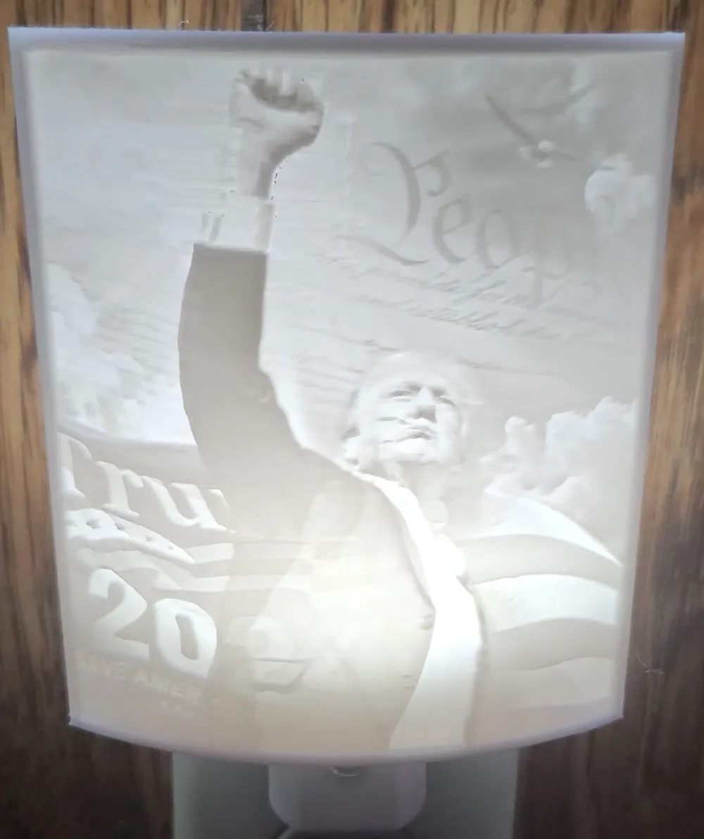 Trump Lithophane Light by Praus8577 MakerWorld: Download Free 3D Models
