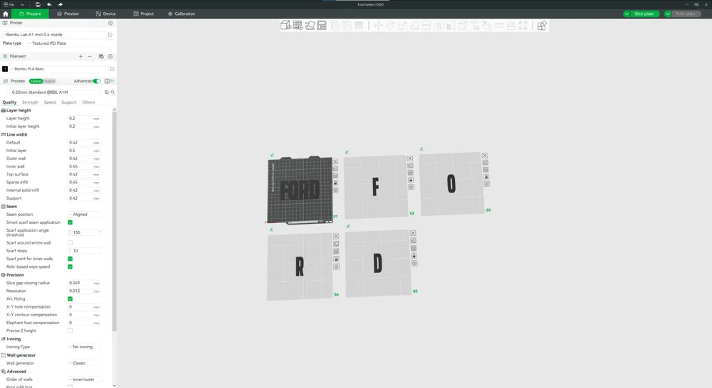 Ford Letters Logo by Dudeman12 - MakerWorld