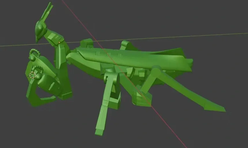 Print-in-Place Articulated Mantis Mech (Optimized) by 1230x MakerWorld ...