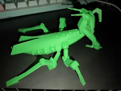 Print-in-Place Articulated Mantis Mech (Optimized) by 1230x MakerWorld ...