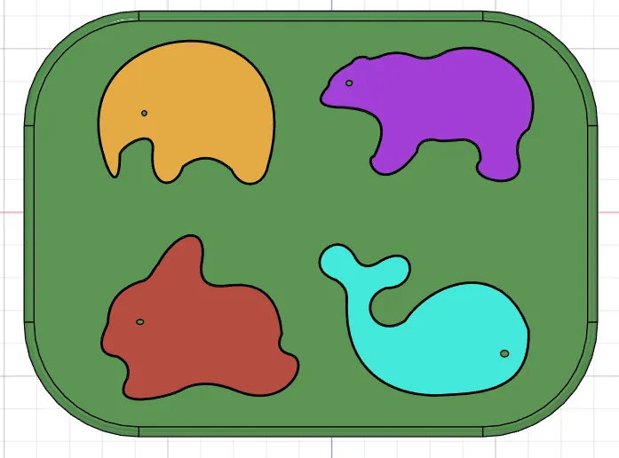 Animals - insert puzzle for kids by intommy - MakerWorld