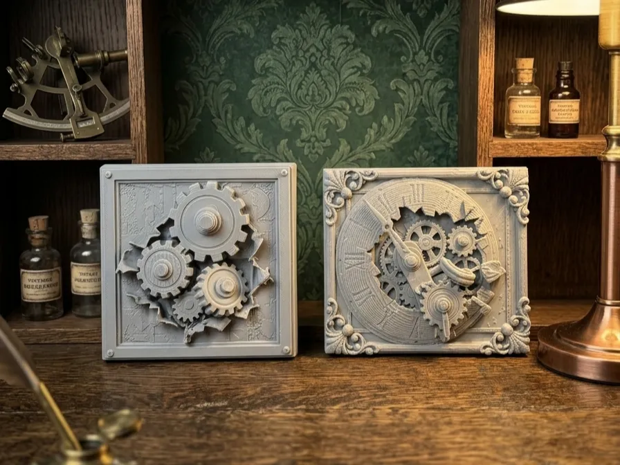 Mechanical Clockwork&Industrial Gears 3D Wall Art - Free 3D Print Model ...