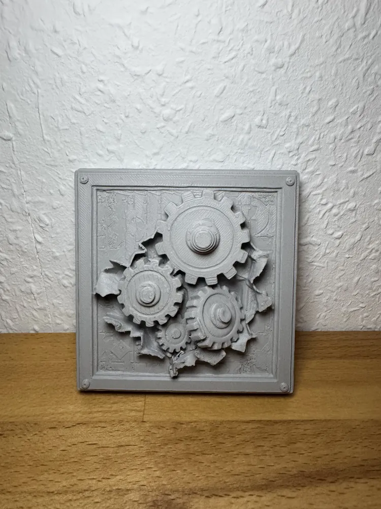 Mechanical Clockwork&Industrial Gears 3D Wall Art - Free 3D Print Model ...
