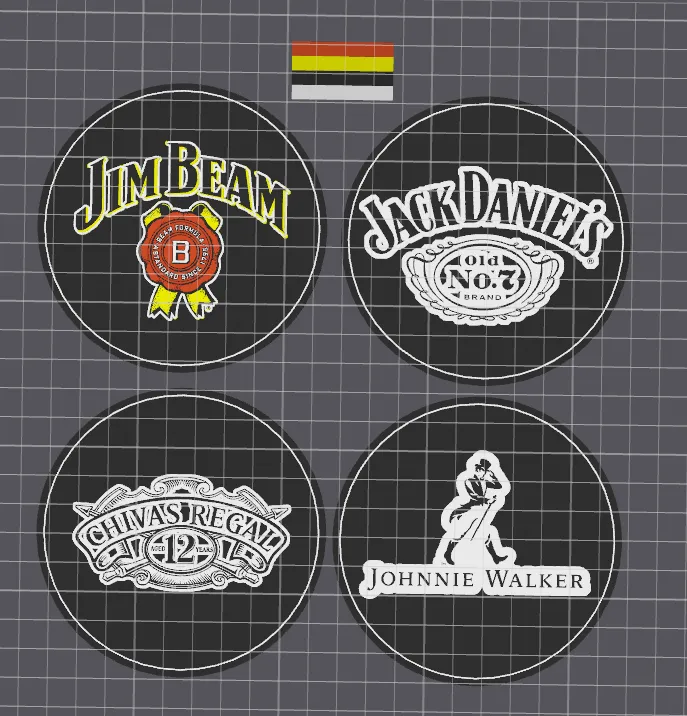 Whiskey Logo Coaster Set – Bar Accessories & Decor by Pitrstar ...