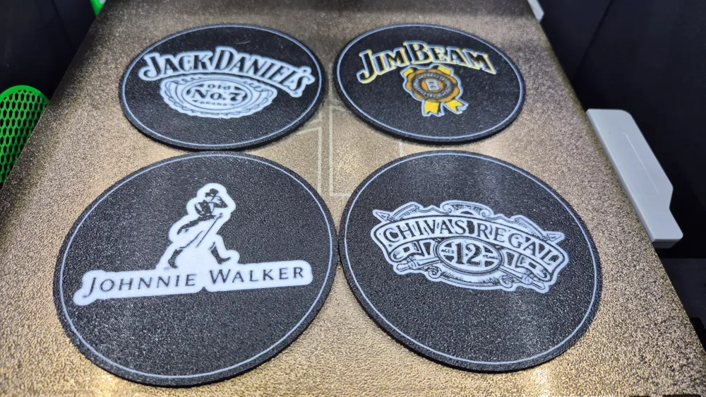 Whiskey Logo Coaster Set – Bar Accessories & Decor by Pitrstar ...