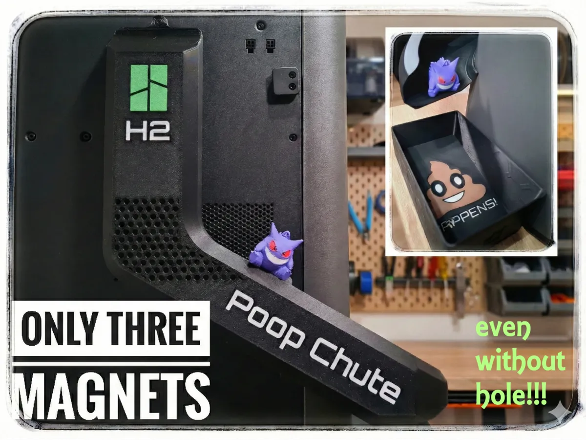 Poop Chute for H2C / H2D / H2S (with Box) - Free 3D Print Model ...