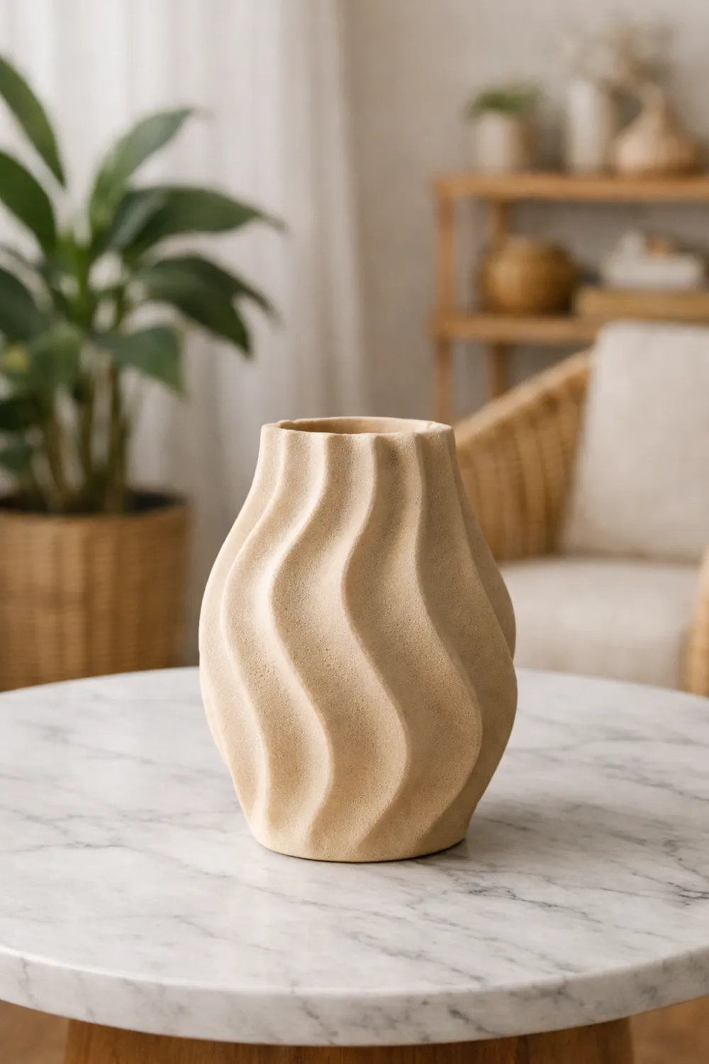 Minimal Wavy Vase – Organic Design - Free 3D Print Model - MakerWorld