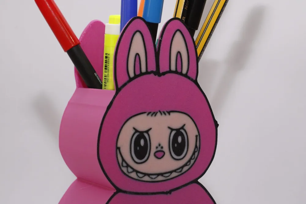 Labubu pencil holder by Benchymaker MakerWorld: Download Free 3D Models