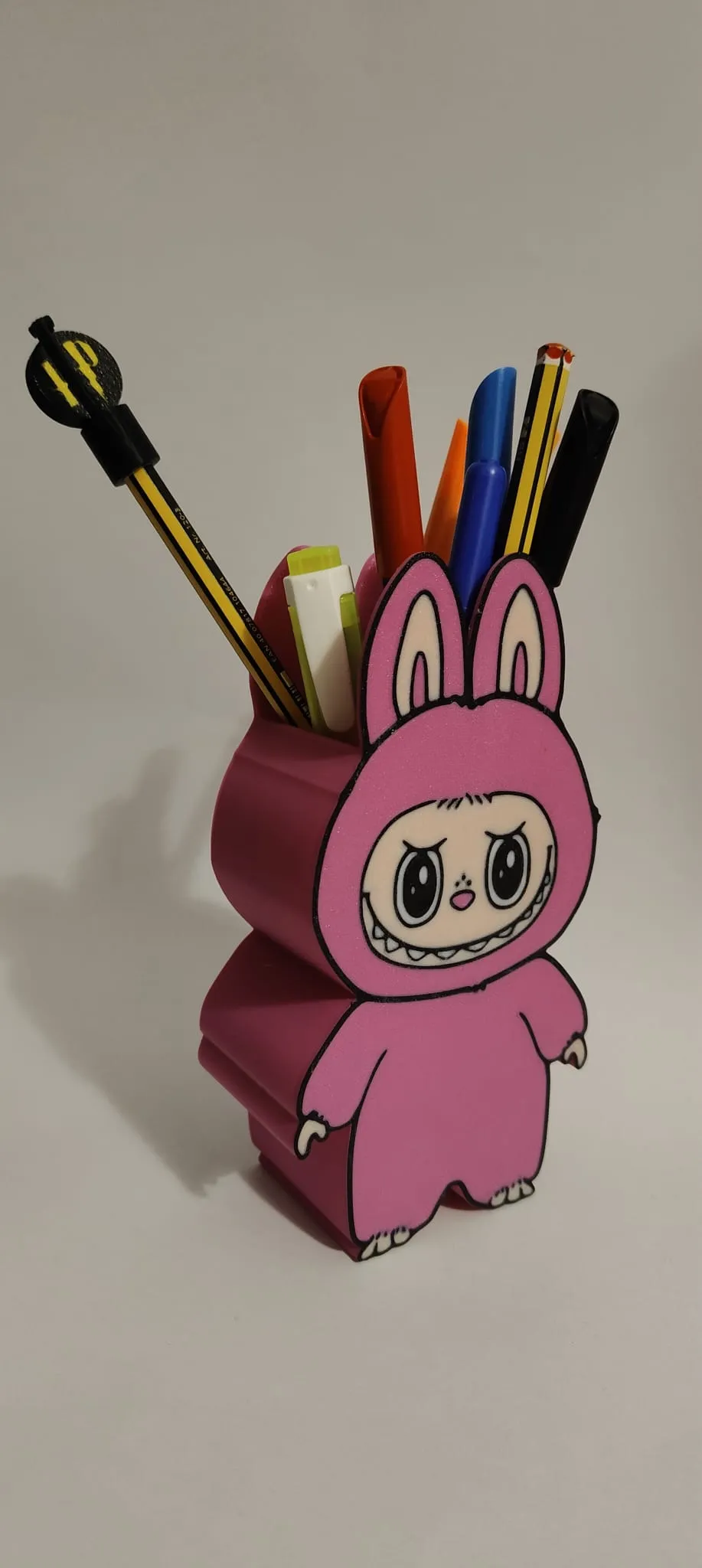 Labubu pencil holder - Free 3D Print Model - MakerWorld