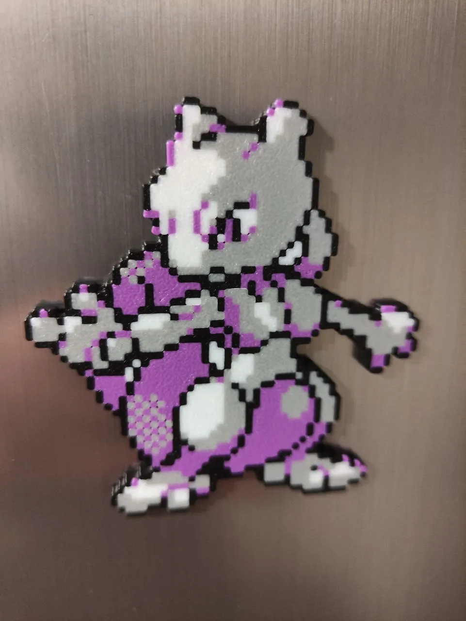 Mewtwo Pixel Pokédex Keychain and Magnet by Juanill0 - MakerWorld