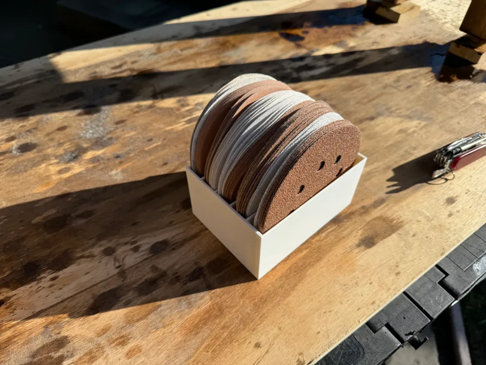 5 inch Sanding Disc Organiser by schwatoo - MakerWorld