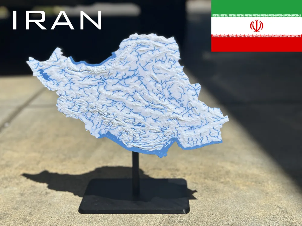 Iran Topographic Map - IR - Free 3D Print Model - MakerWorld