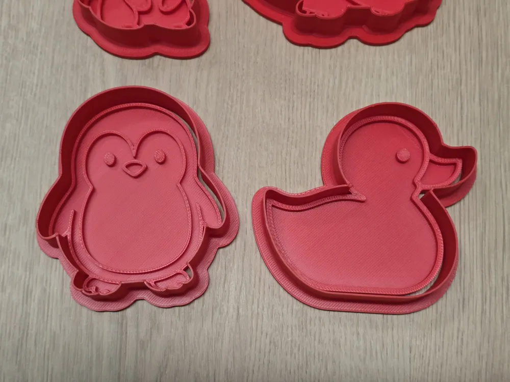 Bunny Hedgehog Duck Penguin Cutter Cookie Stamp - Free 3D Print Model ...