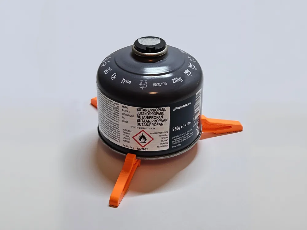 Folding Trekking Gas Canister Stand 100mm Diameter - Free 3D Print ...