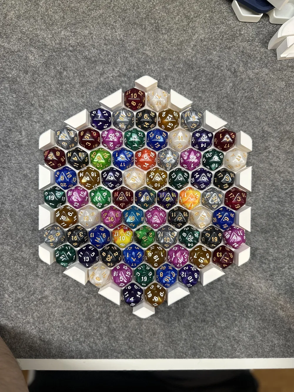 d20 Display Frame Box — 73 Dice version - Free 3D Print Model - MakerWorld