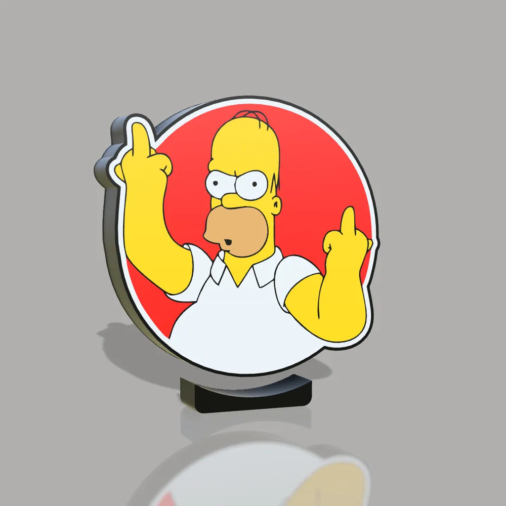Homer Simpson Light Box by ZUPA 3D - MakerWorld