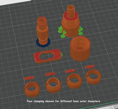 Hose Quick Coupling 1/2" and 3/4" - Free 3D Print Model - MakerWorld