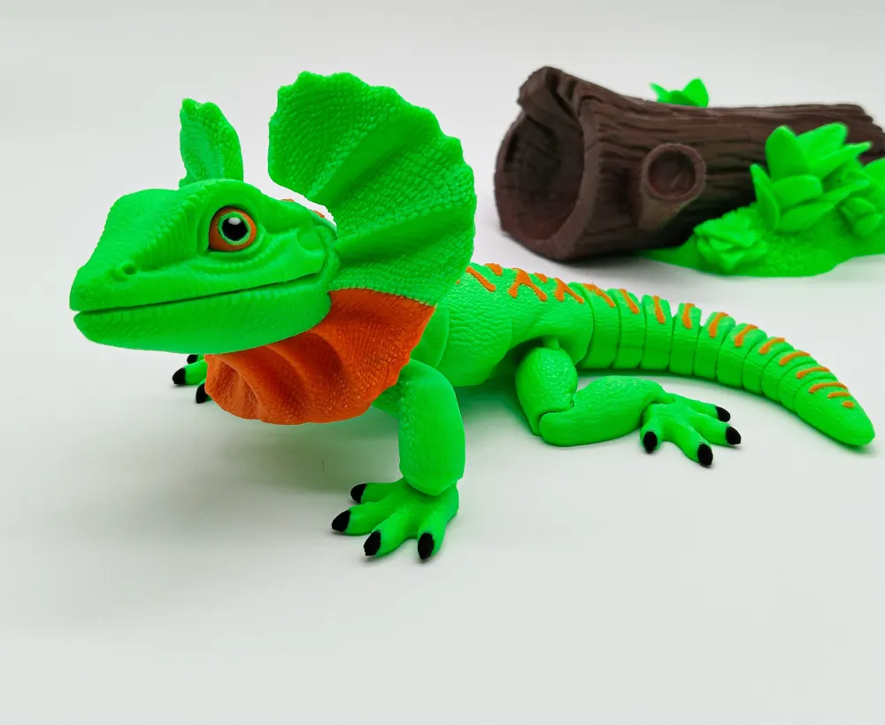 Flexi Frilled Lizard - Free 3D Print Model - MakerWorld