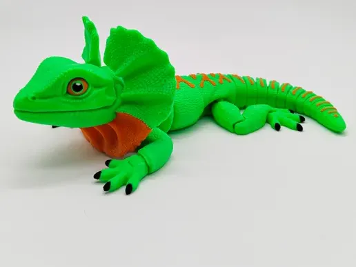 Flexi Frilled Lizard - Free 3D Print Model - MakerWorld