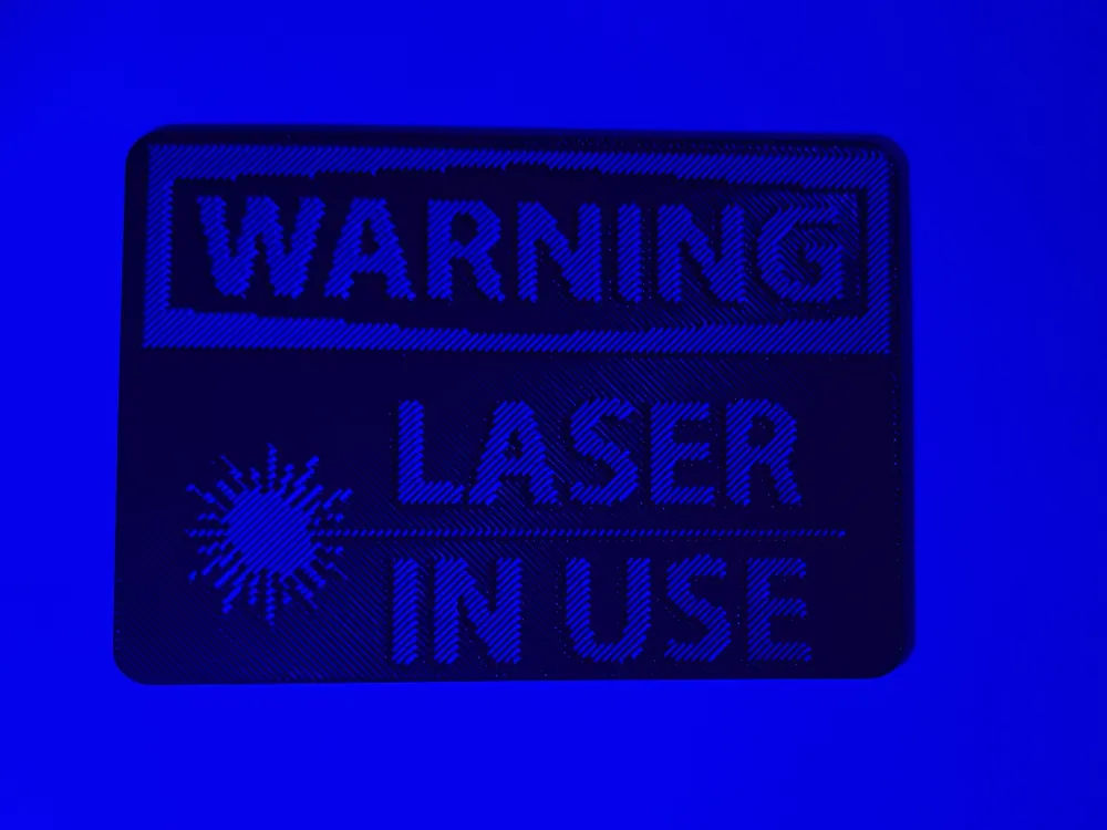 Laser Warning Holographic Effect Sign by uninflamable - MakerWorld