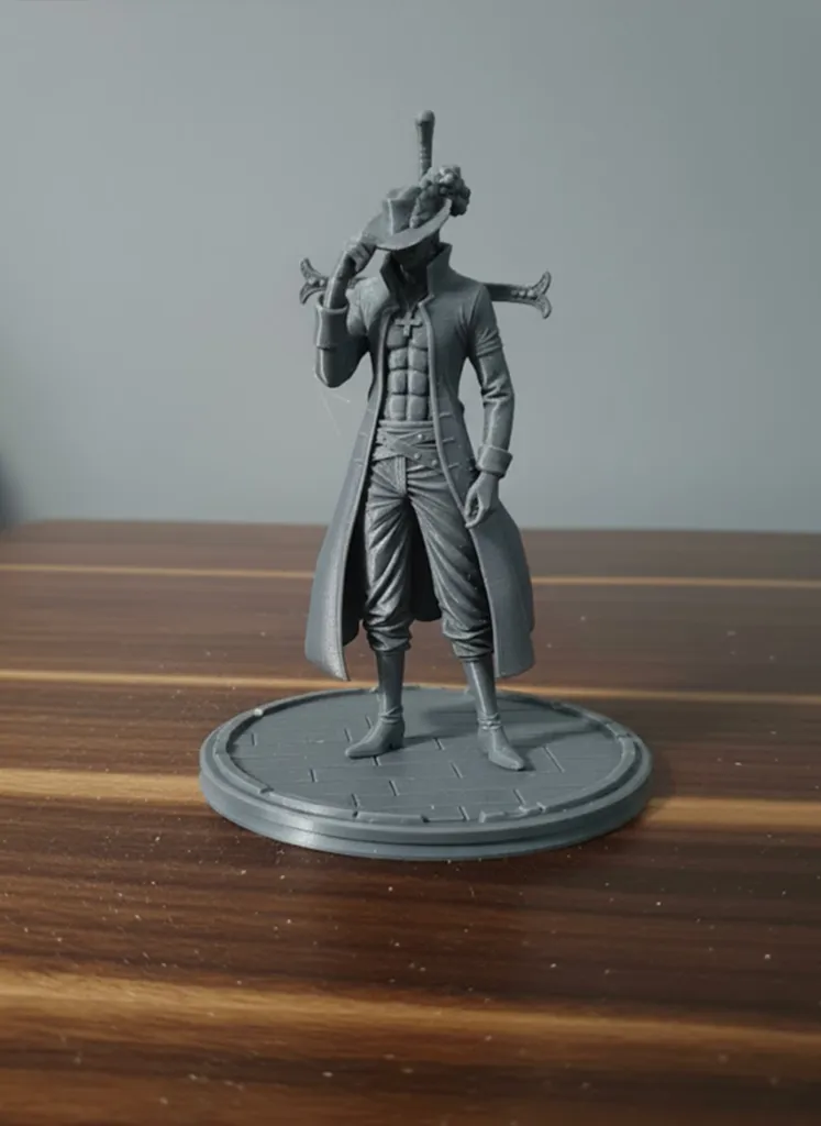 Dracule Mihawk One Piece - Fan Art Action Figure - Free 3D Print Model ...