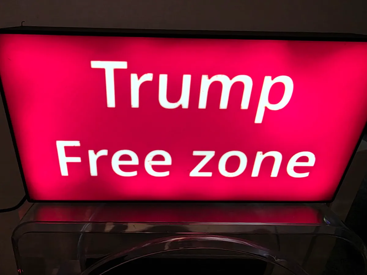 Trump Free Zone light box - Free 3D Print Model - MakerWorld