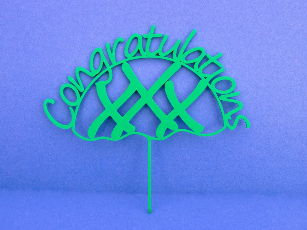 Congratulations Cake Topper by Athers3d - MakerWorld
