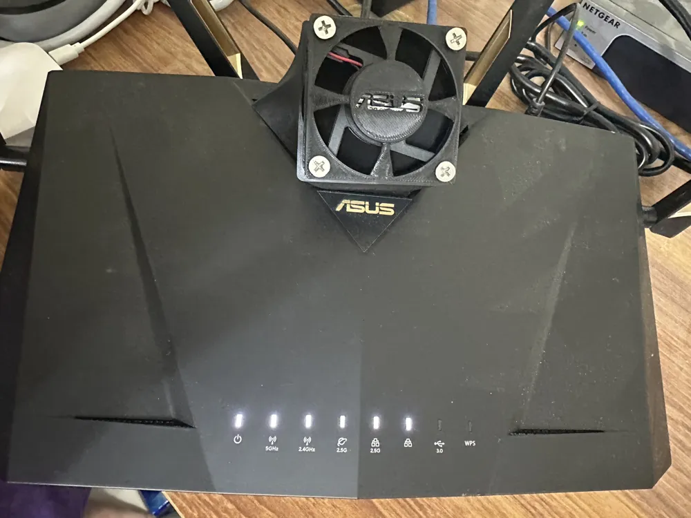 ASUS Router 88U family cooling fan Remixed by UoAoE3D - MakerWorld