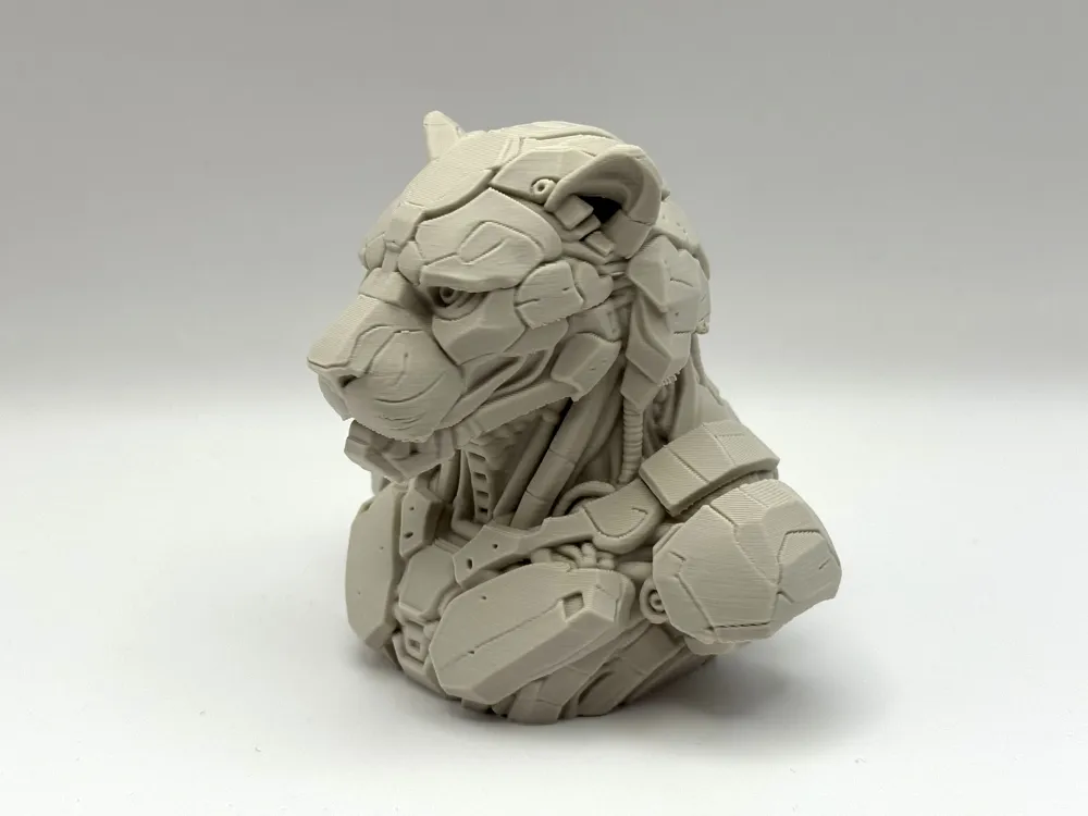 Robotic Tiger Bust by Stigern MakerWorld: Download Free 3D Models