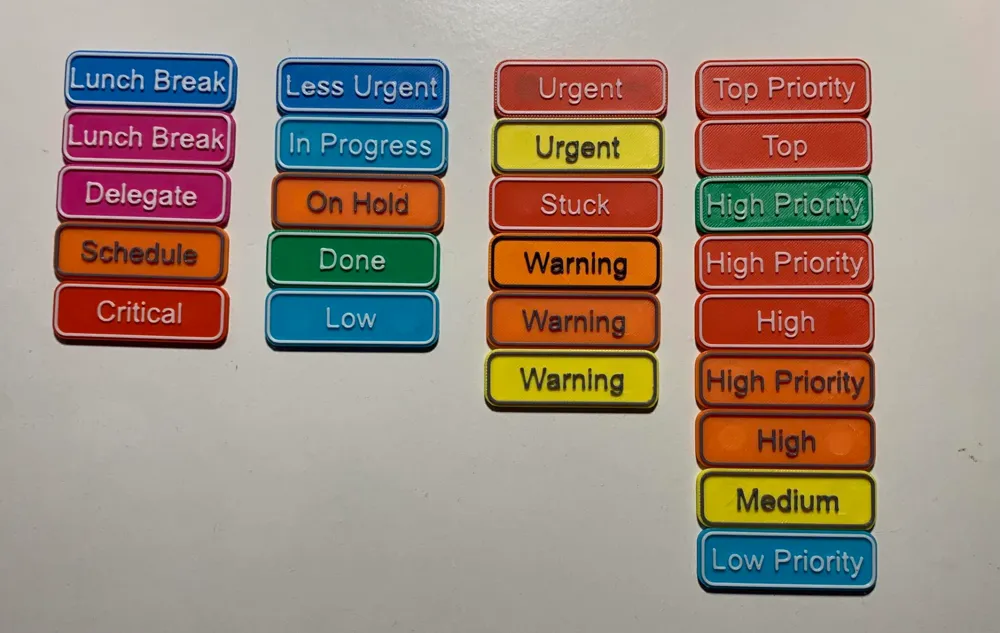 Office Priority Magnets by letsgo00 - MakerWorld