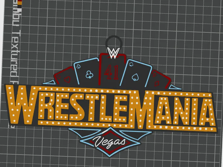 WrestleMania 41 vegas logo chain by kalpropMakerWorld: Download Free 3D ...