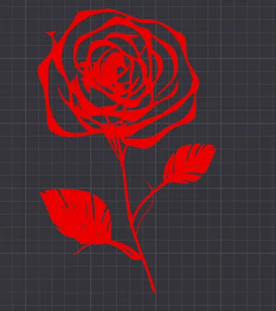 2D Rose Wall Art by angry-p1p - MakerWorld