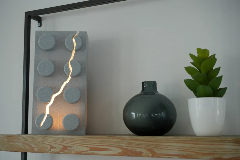 Broken Brick – Marble Lamp Edition - Free 3D Print Model - MakerWorld