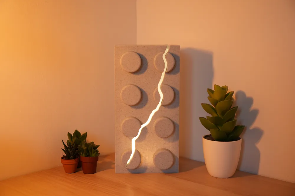 Broken Brick – Marble Lamp Edition - Free 3D Print Model - MakerWorld