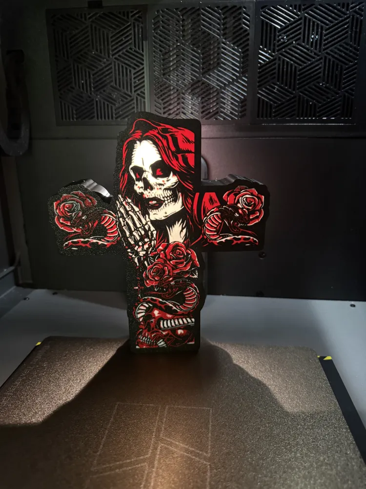 Gothic Skeletal Woman w/Roses Serpents Lightbox by Lazers and Layers ...